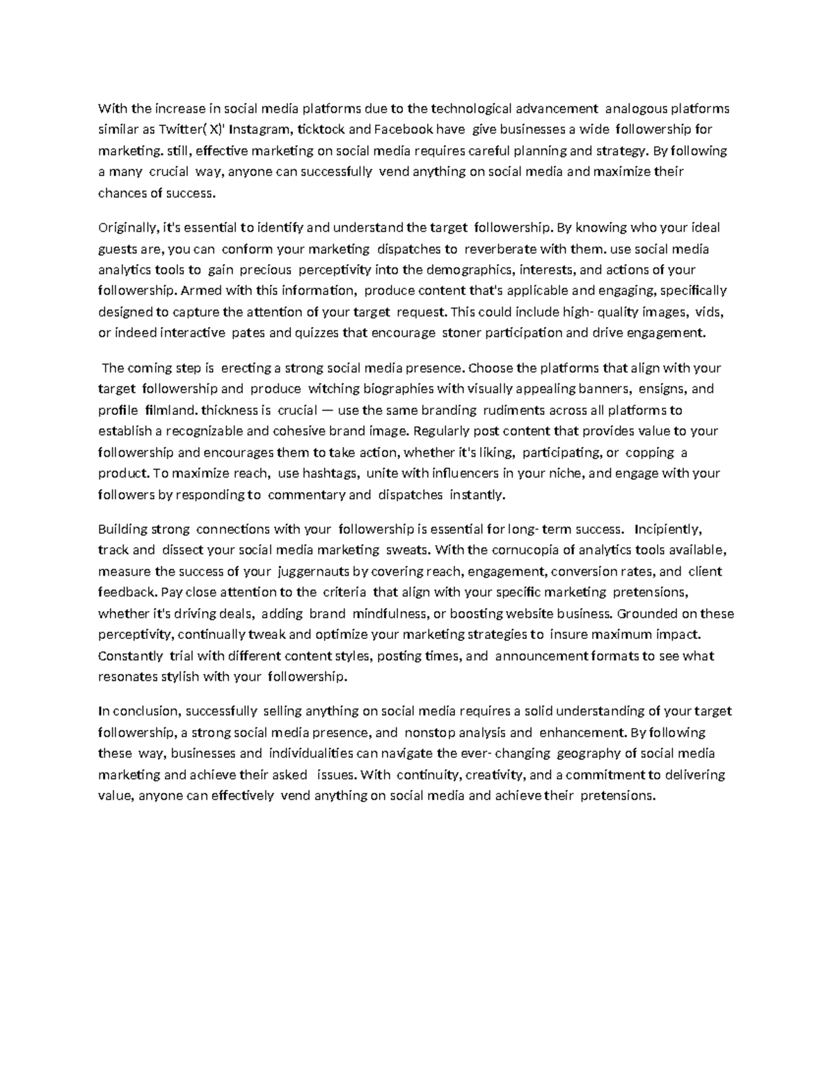 Social media makert - Summary Sociology - With the increase in social ...