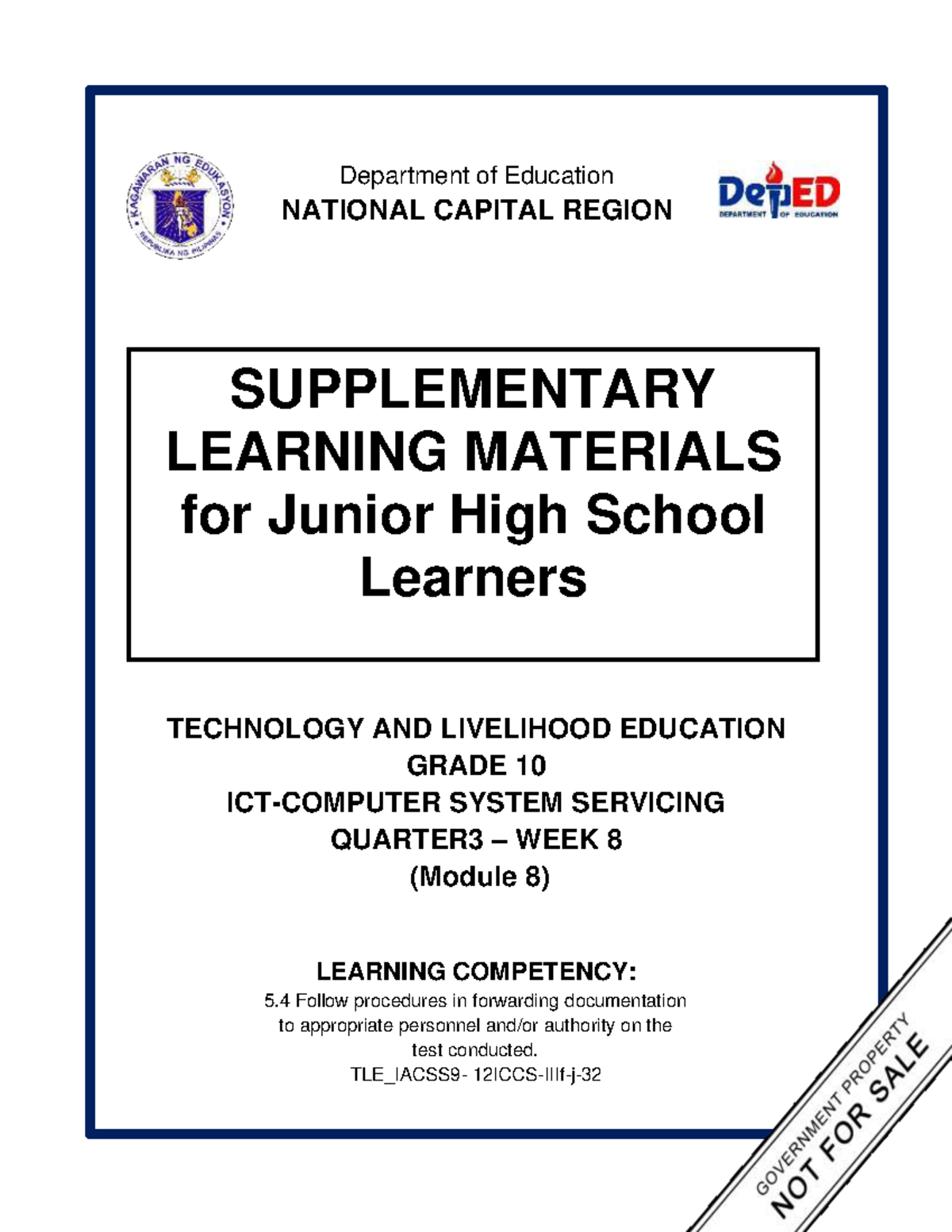 TLE10 CSS Q3 M8 Installing-Configuring-Computer-Systems FVa-1 - Department of Education NATIONAL ...