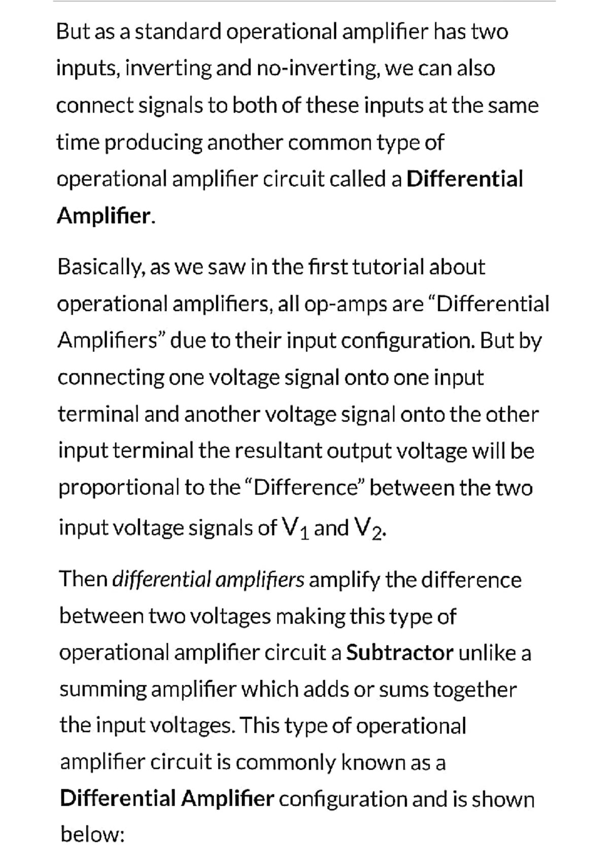 Difference Amplifier - Analogue electronics syllabus vise notes ...