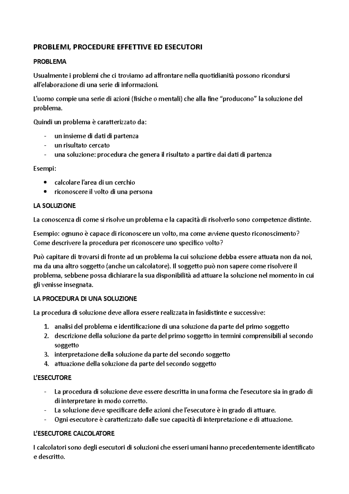 Lezioni informatica Algoritmi 2021/2022 Prof. Frosini - UniFi - Studocu