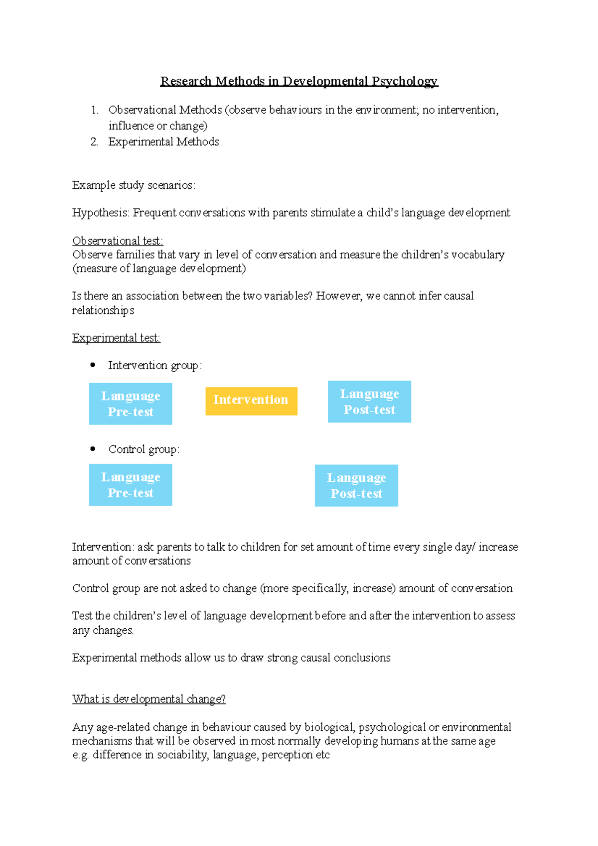 Research Methods in Developmental Psychology - Observational Methods ...