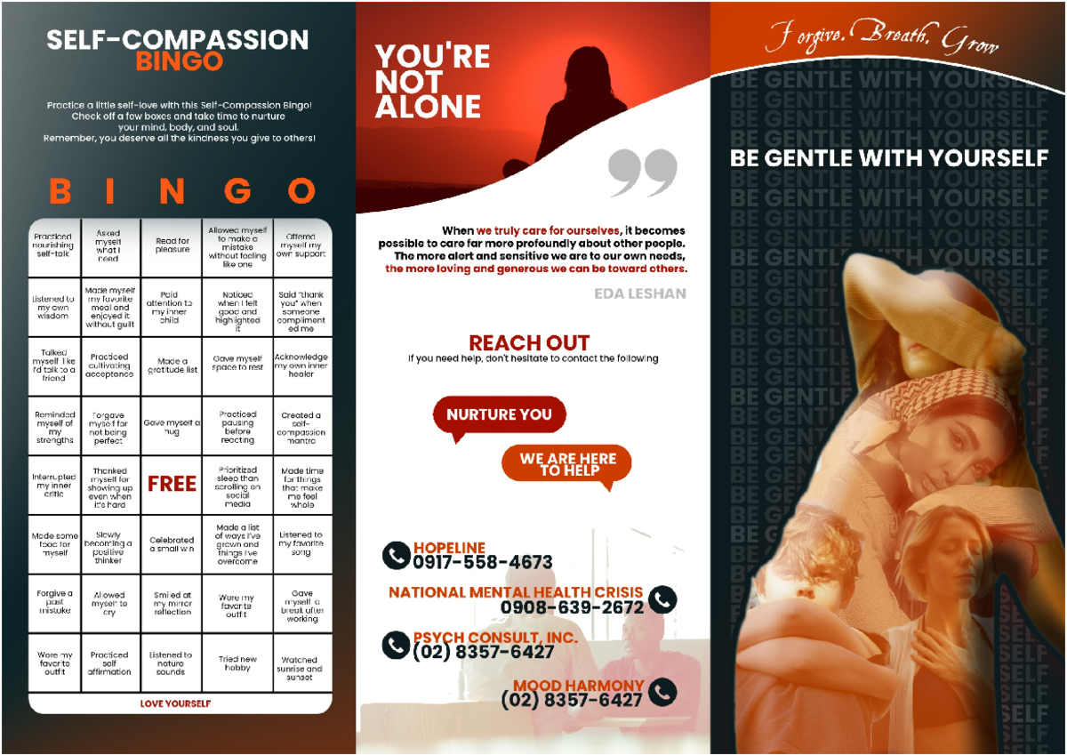 College OF Health Sciences - Pamphlet Design - BINGO Forgive. Breath ...