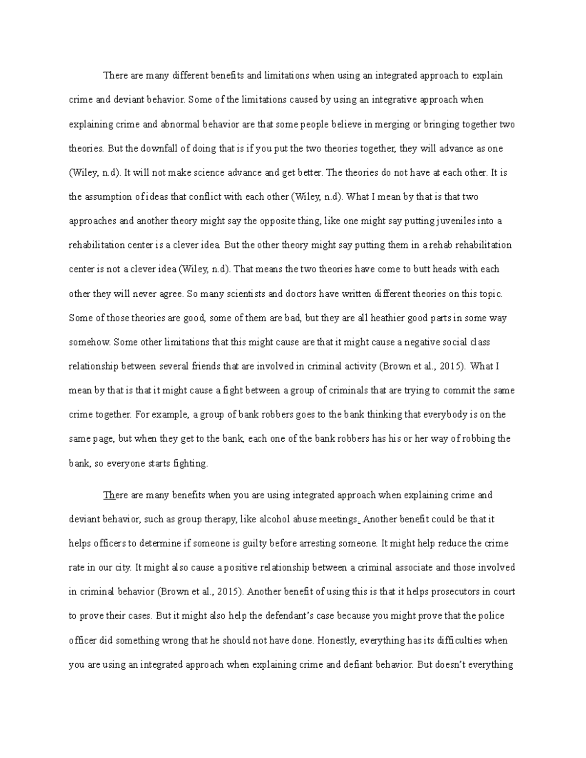 Assiment 2 - paper - There are many different benefits and limitations ...