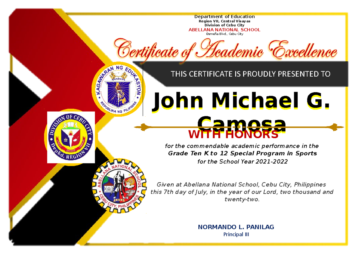 Form1 - SPED CLASS - THIS CERTIFICATE IS PROUDLY PRESENTED TO John ...