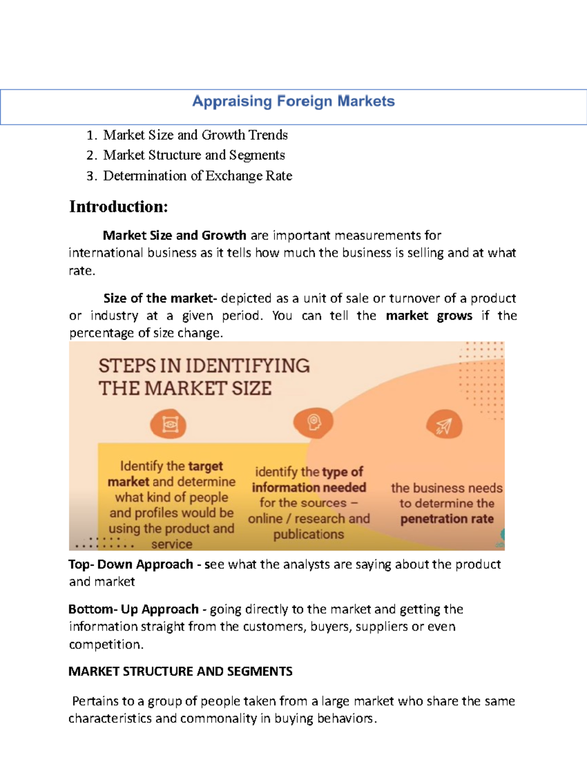 Module-2 IBT-Appraising-Foreign-Market-1 - Market Size and Growth ...