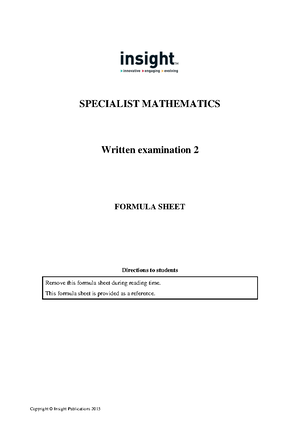 Spec Maths 1 2015 Solns final 30Jan - This trial examination produced ...
