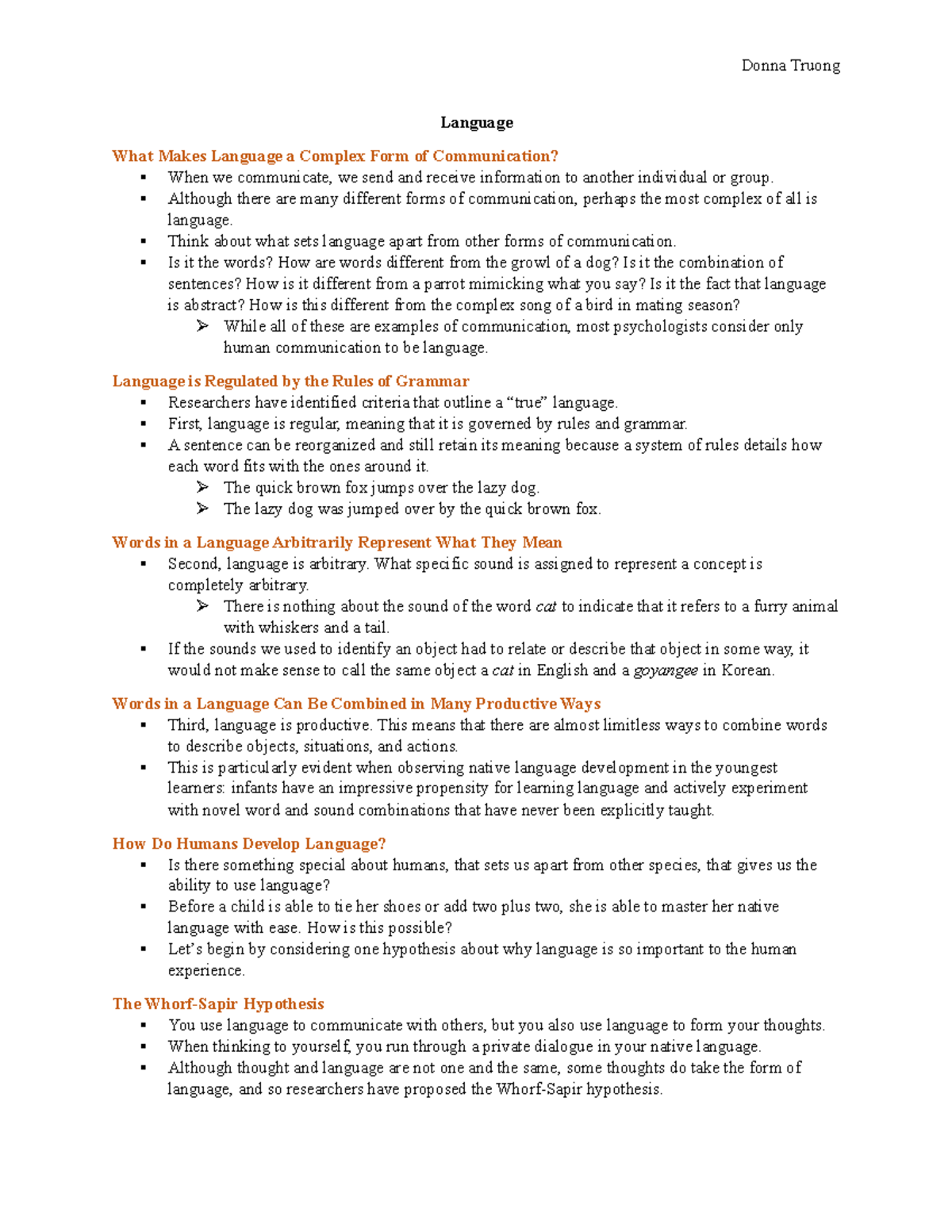 Module on Language - Language What Makes Language a Complex Form of ...