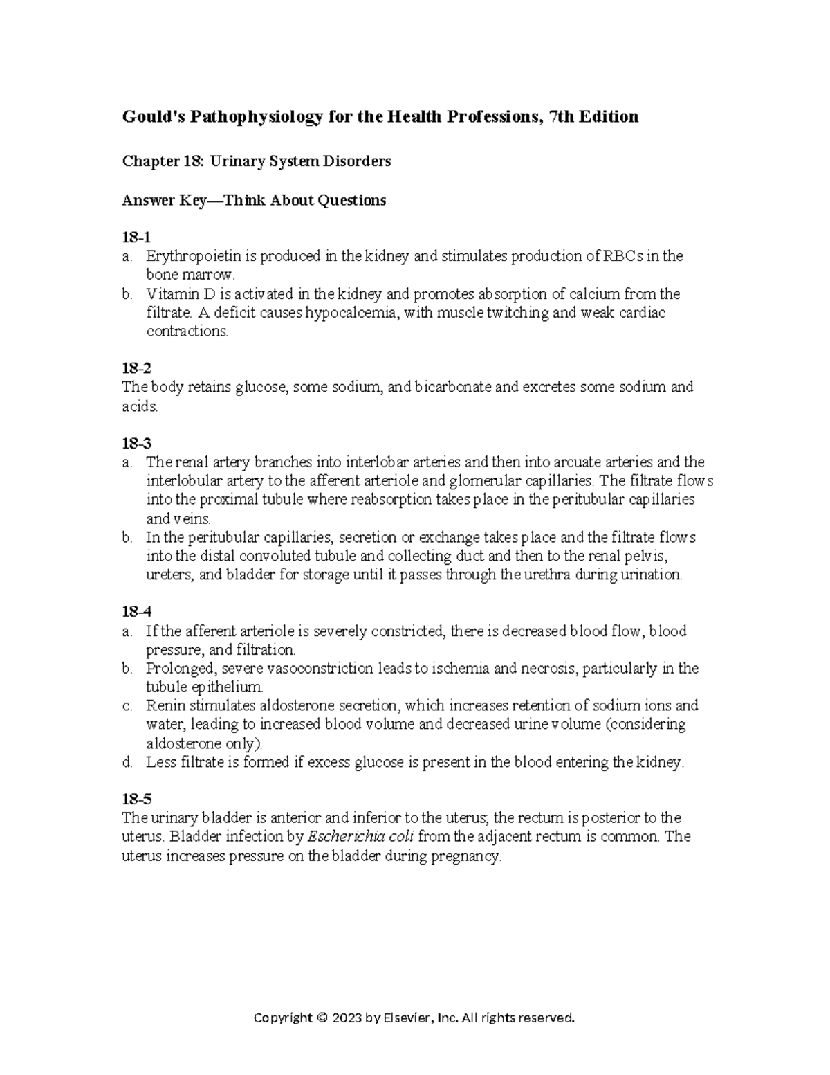Chapter 018 Think ABout Ans - Gould's Pathophysiology for the Health ...