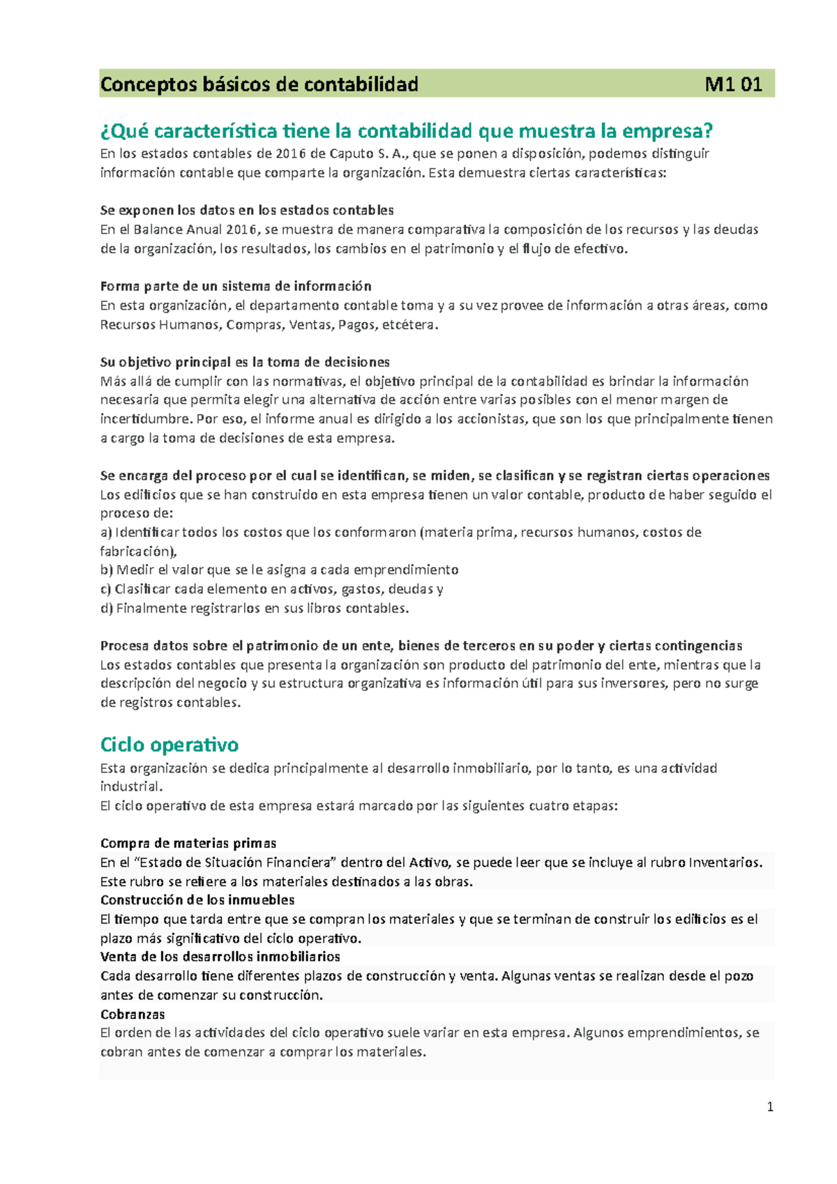 Modulo 1 Completo Conceptos básicos de contabilidad - Conceptos básicos ...