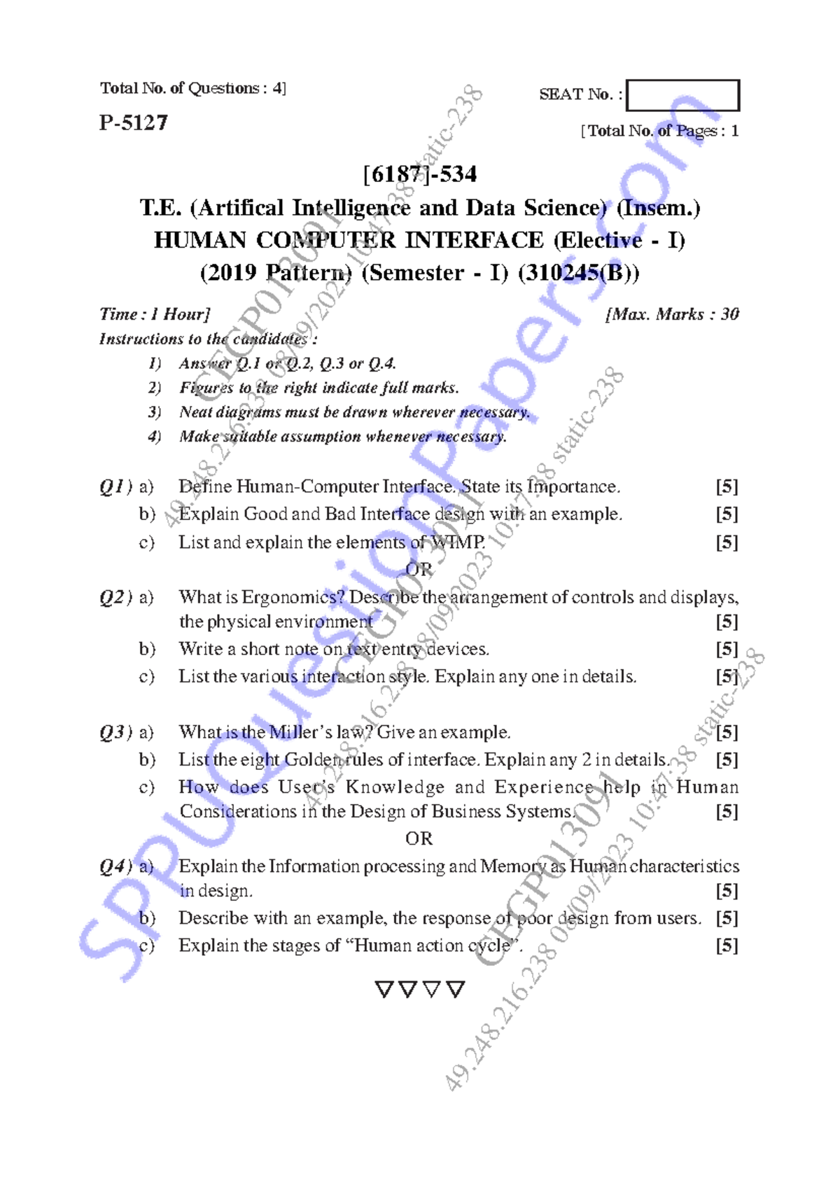 Hciinsem 2023 - fdhdf - Total No. of Questions : 4] [Total No. of Pages ...
