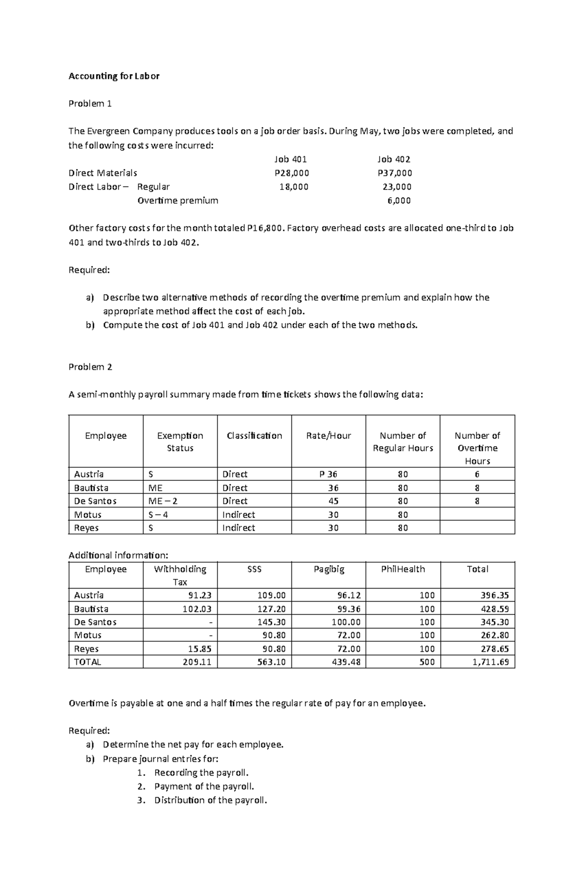 513639281 Accounting for Labor Problems - Accounting for Labor Problem ...