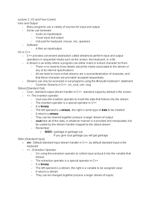Computer science and programming chapter two summary - Common data ...