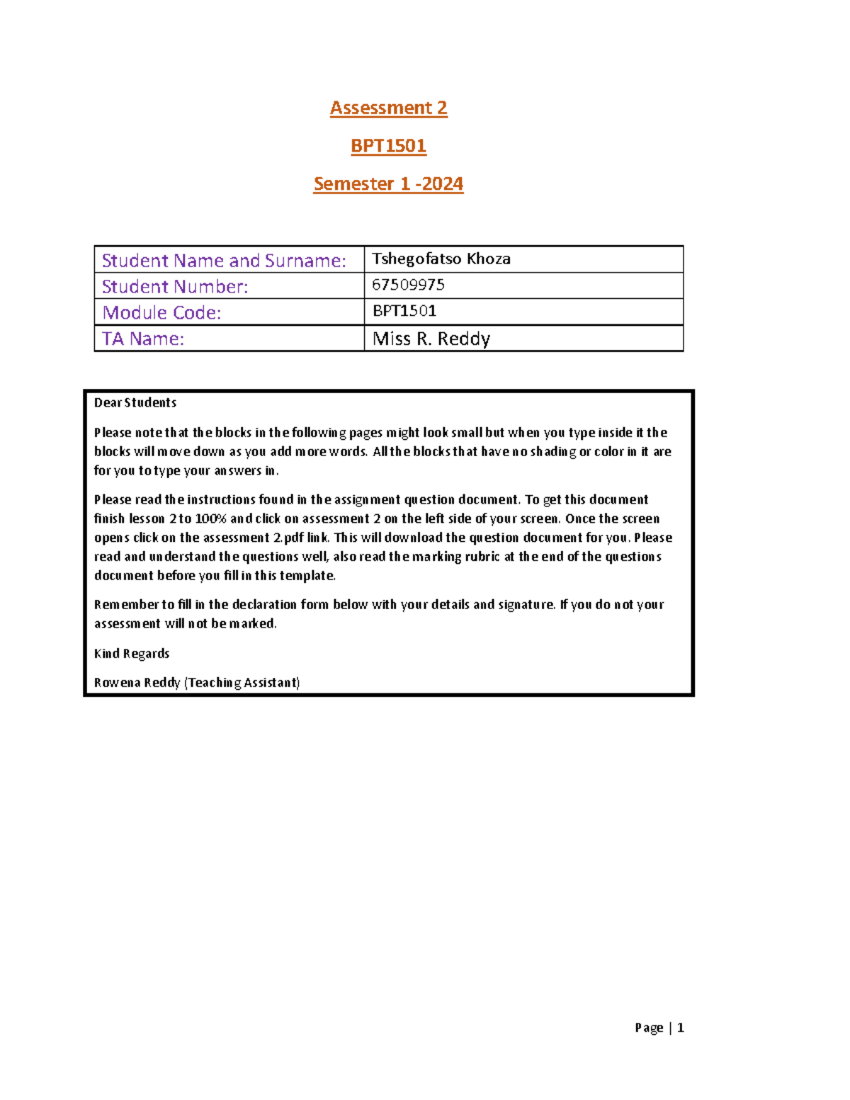 Assessment 2 Template 1cd937e4cd6521969 c944cd8b12a8102 - Assessment 2 ...
