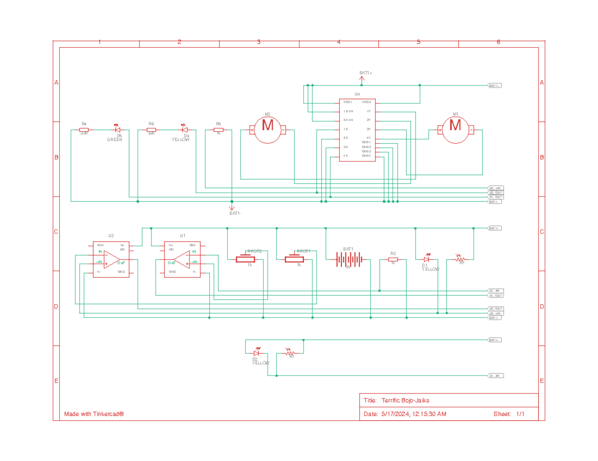 Diagrama Electrico Carro Seguidor De Linea Sencillo - A B C D E 1 2 3 4 ...