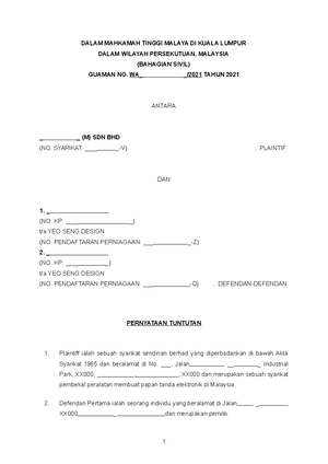 Borang 14A memorandum of transfer - Format PDF (N.L. 22A-Pin. 2/85 ...