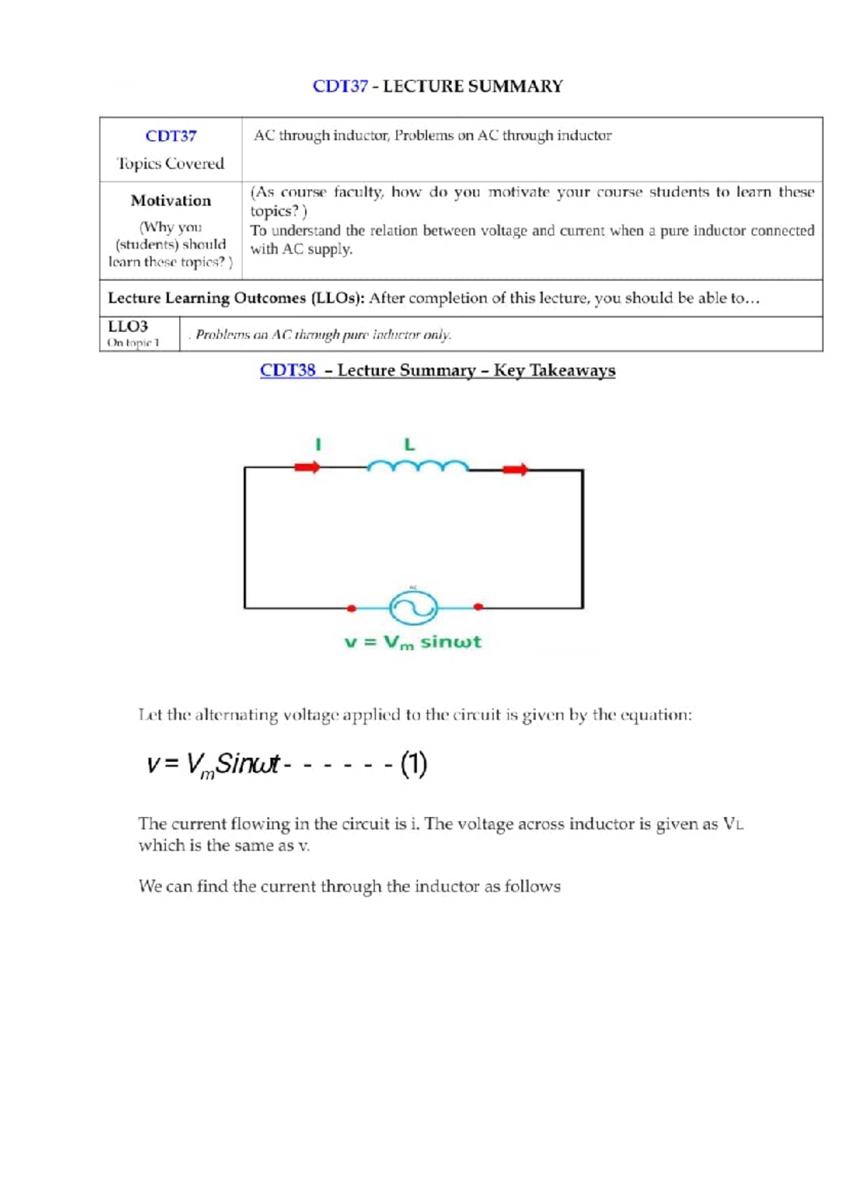 CDT-37 - Basic Electrical Engineering - Studocu