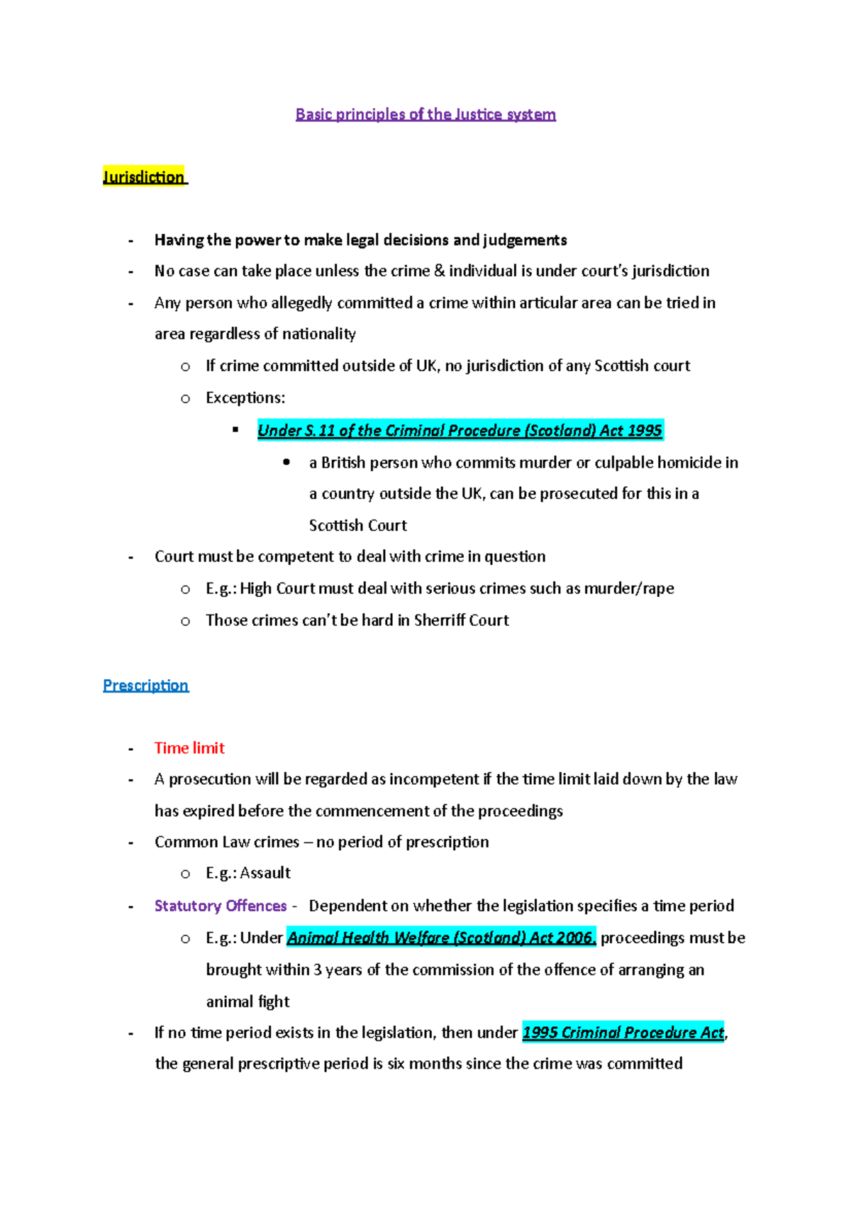 Basic principles of the Justice system - Basic principles of the ...