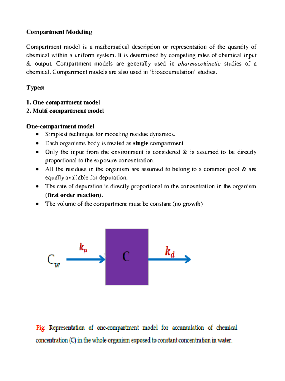 Compartment Modeling Compartment Modeling Compartment Model Is A Mathematical Description Or