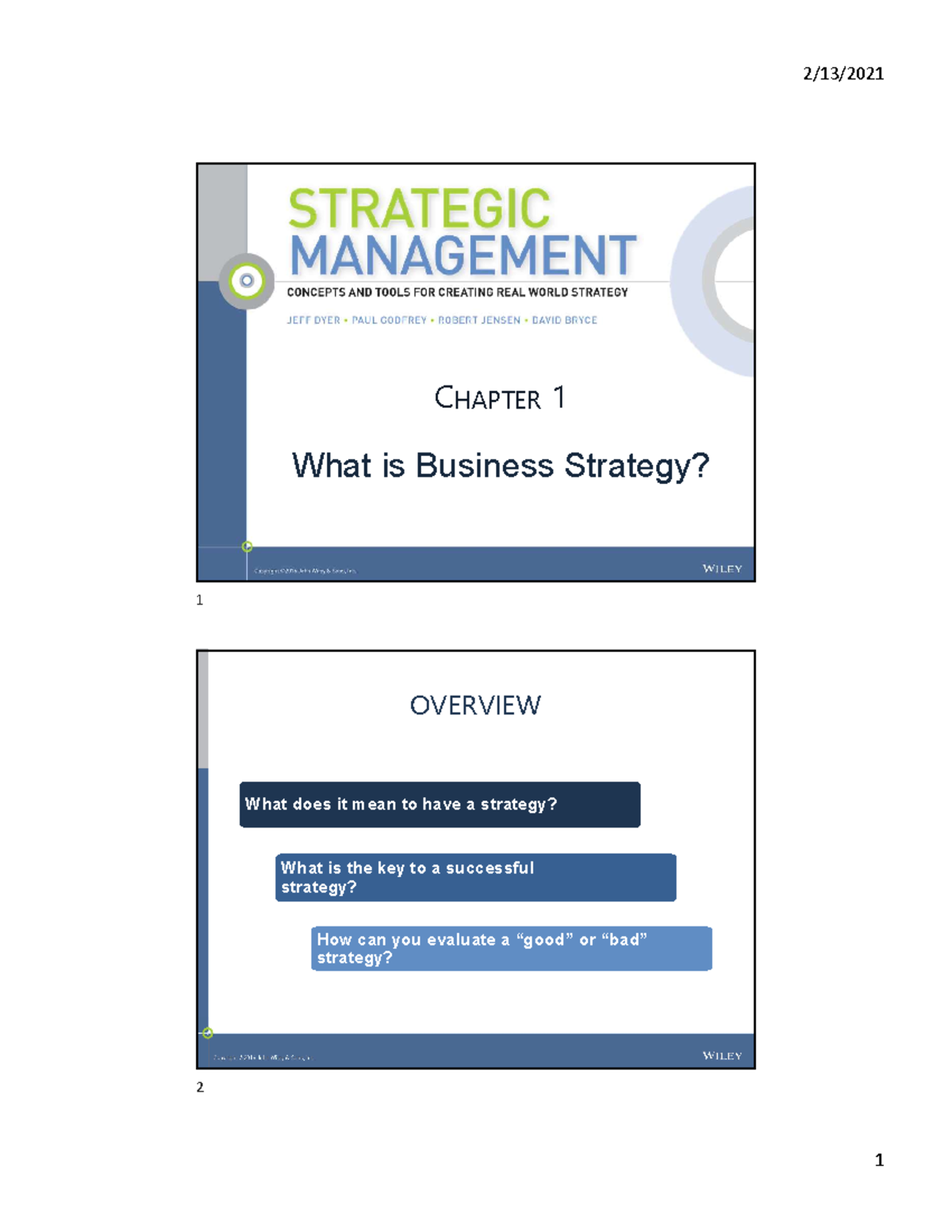 Microsoft Power Point - ch01 - CHAPTER 1 What is Business Strategy ...