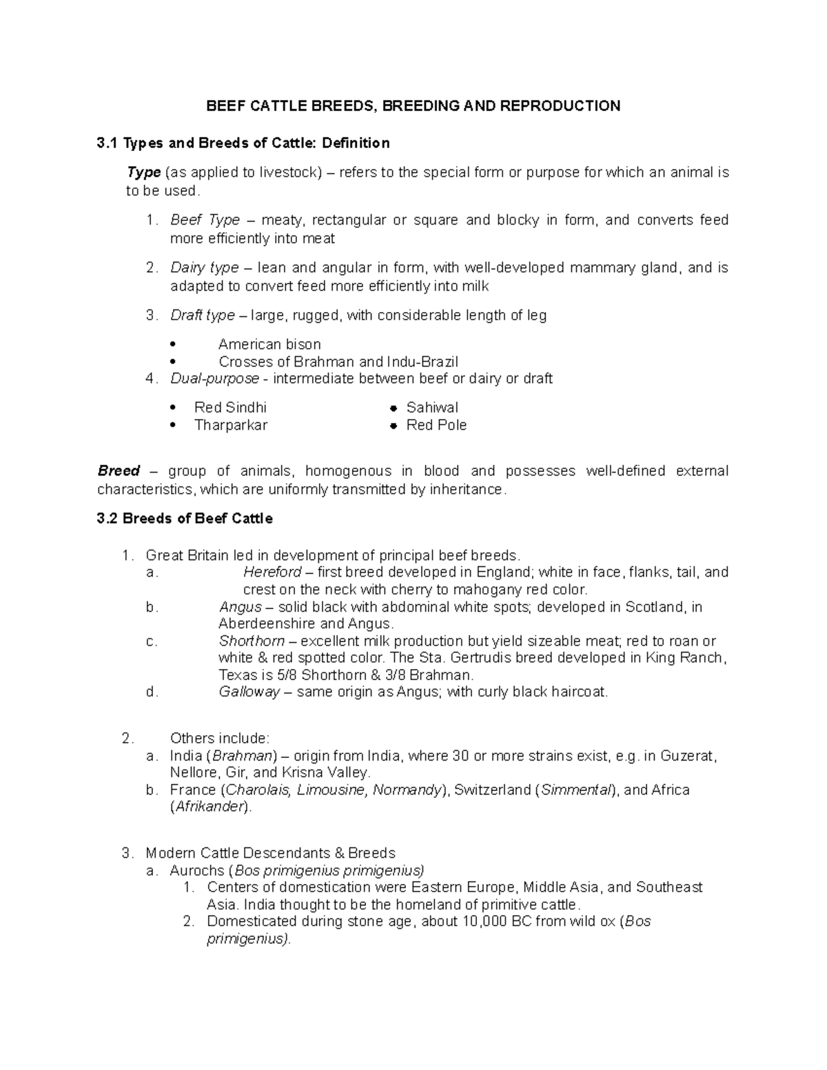 Beef Cattle Breeds Breeding And Reproduction Beef Cattle Breeds