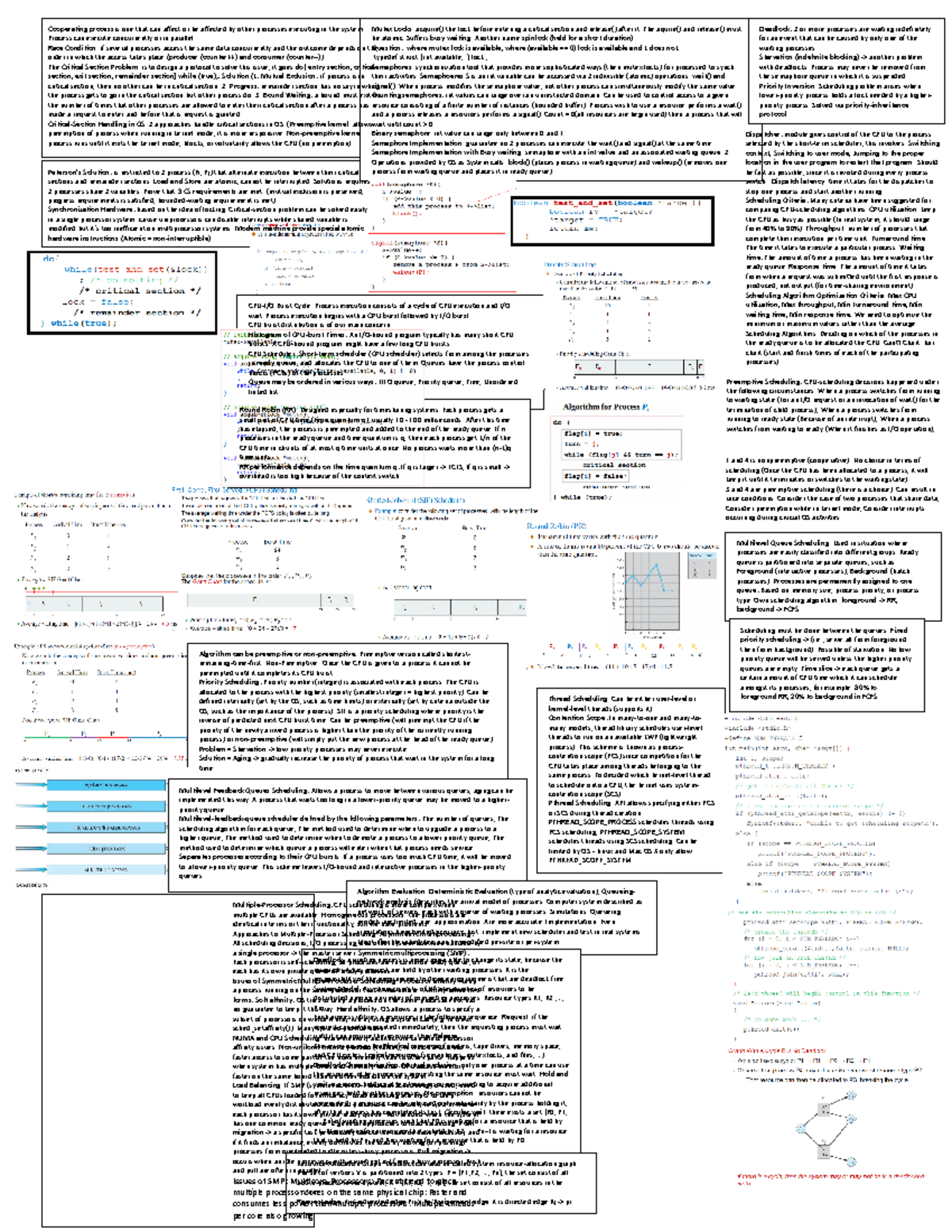 Final Exam Cheat Sheet - Cooperating process is one that can affect or ...
