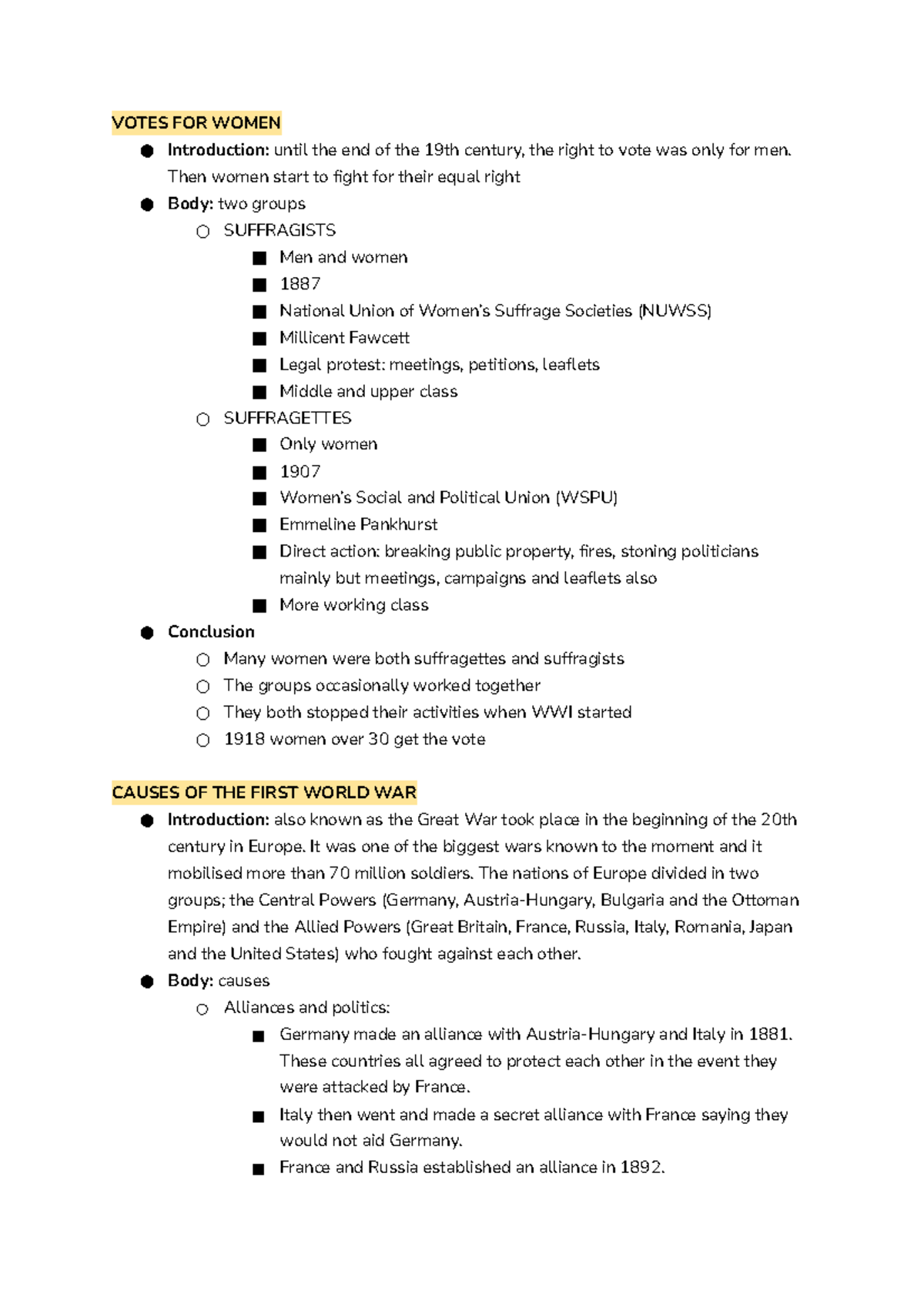 Historia Sociocultural EXAM Essays - VOTES FOR WOMEN Introduction ...