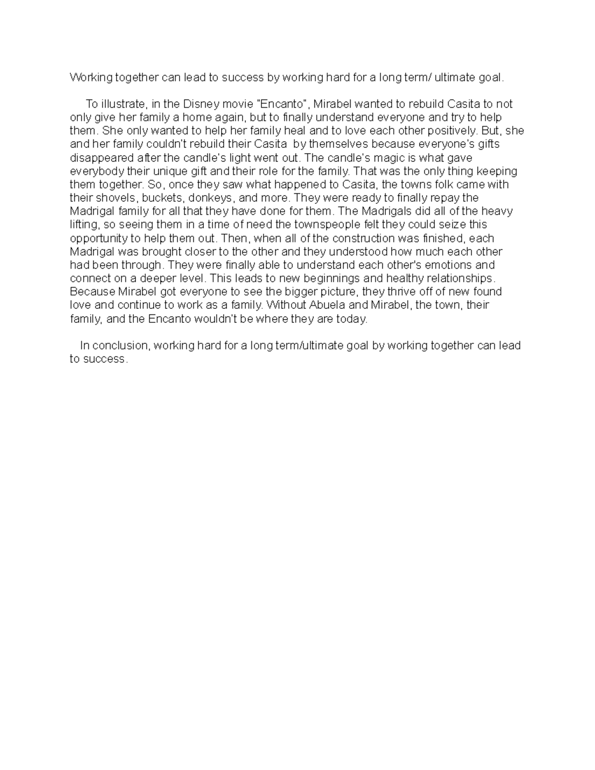 Copy of Staar Essay Blank Template - Working together can lead to ...