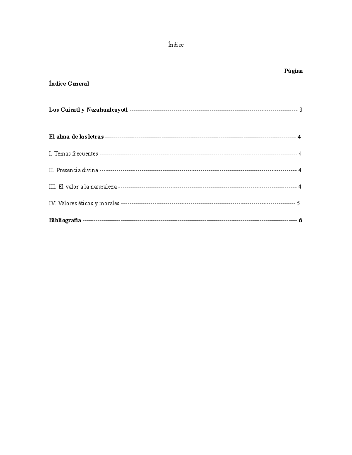 Latinoamericana 2 - Ensayo - Índice Página Índice General Los Cuicatl y ...