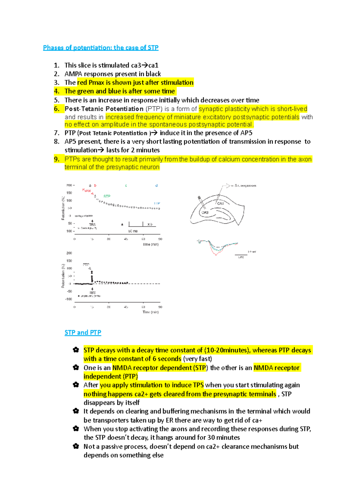 Phases of potentiation - PTP ( Post Tetanic Potentiation ) induce it in ...