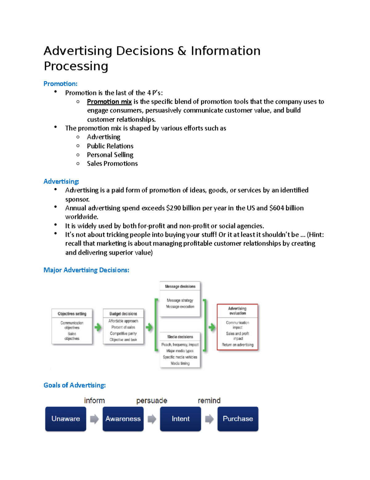 Advertising Decisions and Information Processing - Advertising ...