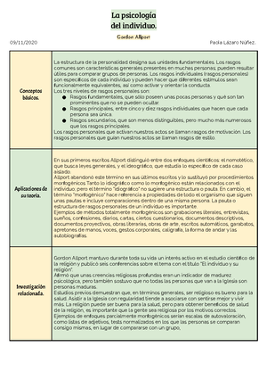 Robert Mc Crae y Paul Costa - Resumen bibliográfico. - La teoría de los ...