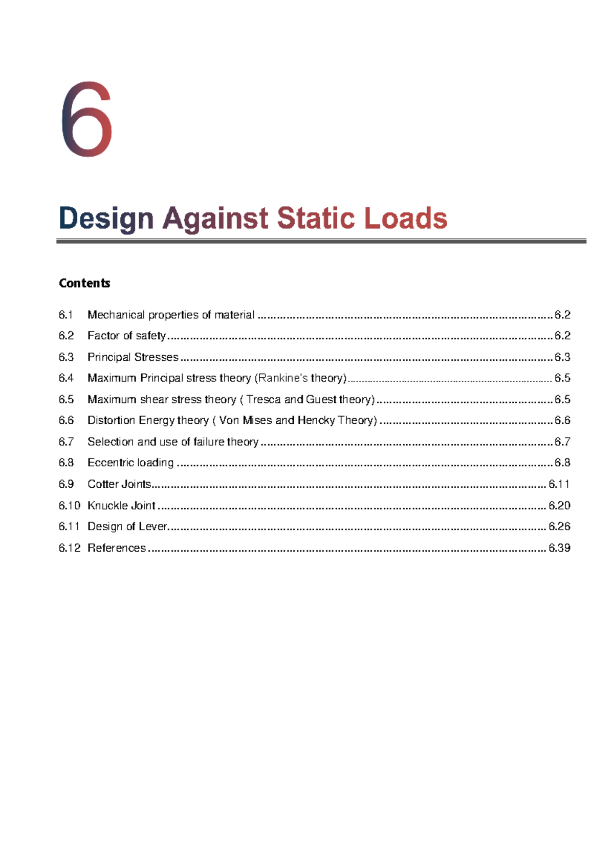 FMD GTU Study Material Notes Unit-6 - 6 Mechanical properties of ...