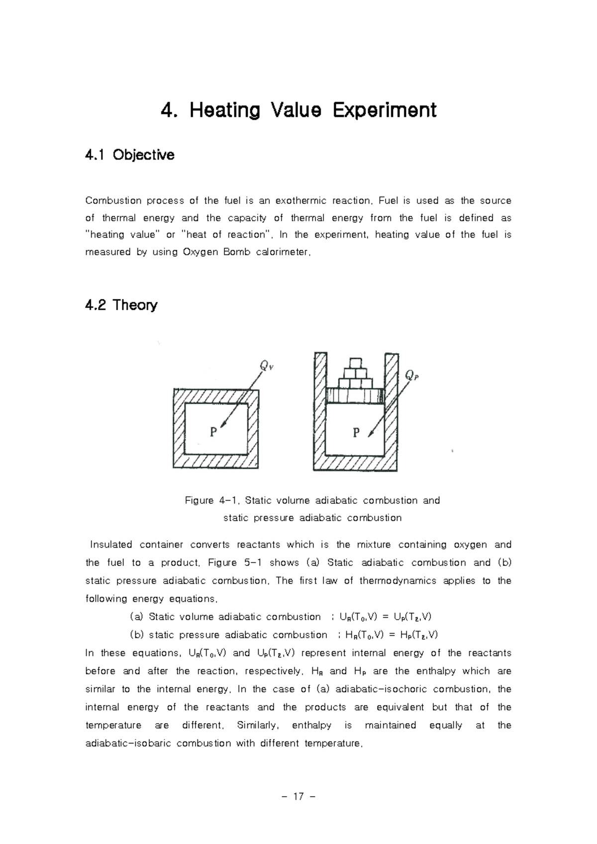 4. Heating Value Experiment - 4. Heating Value Experiment 4. 1 ...