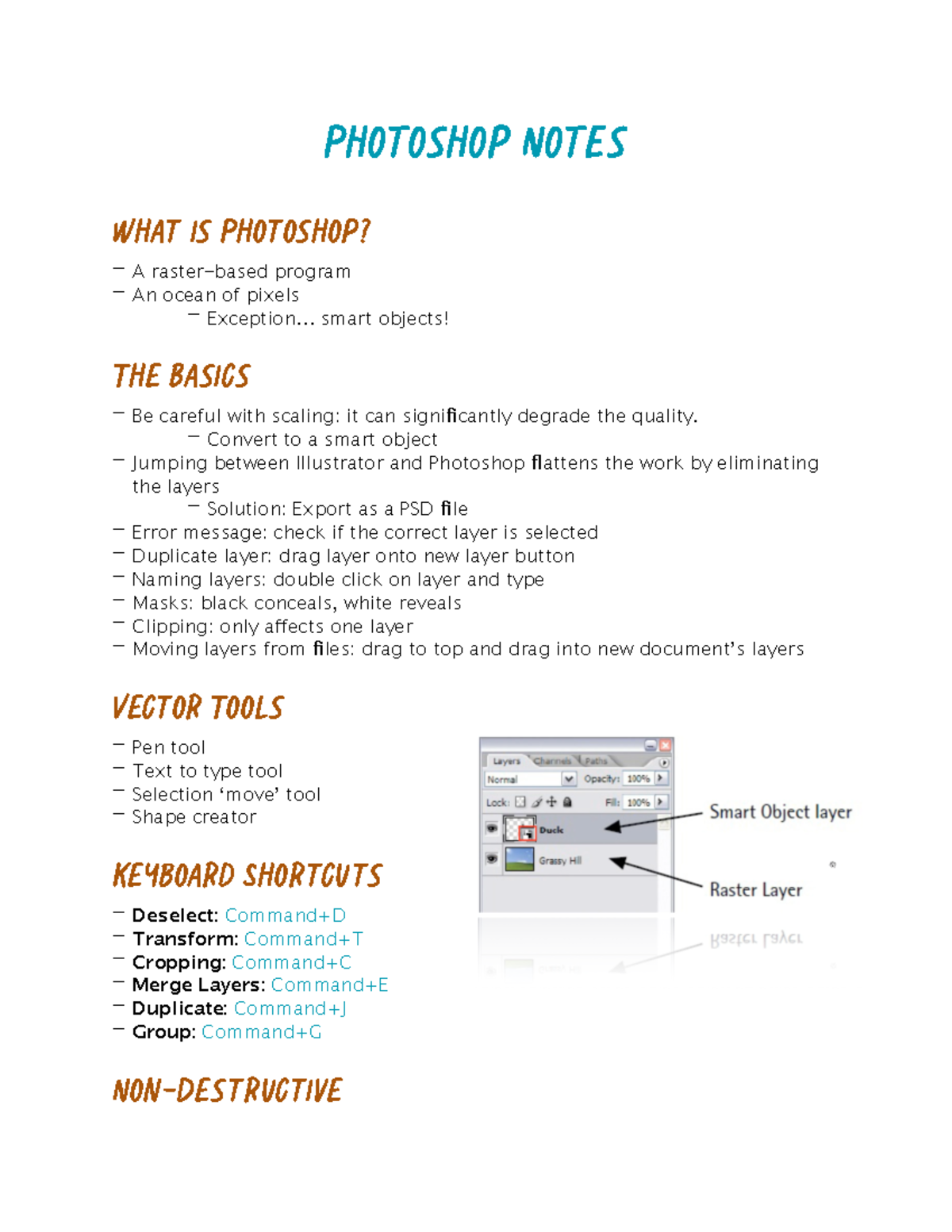 INDD 240 Photoshop Notes - Photoshop Notes What is Photoshop? A raster ...