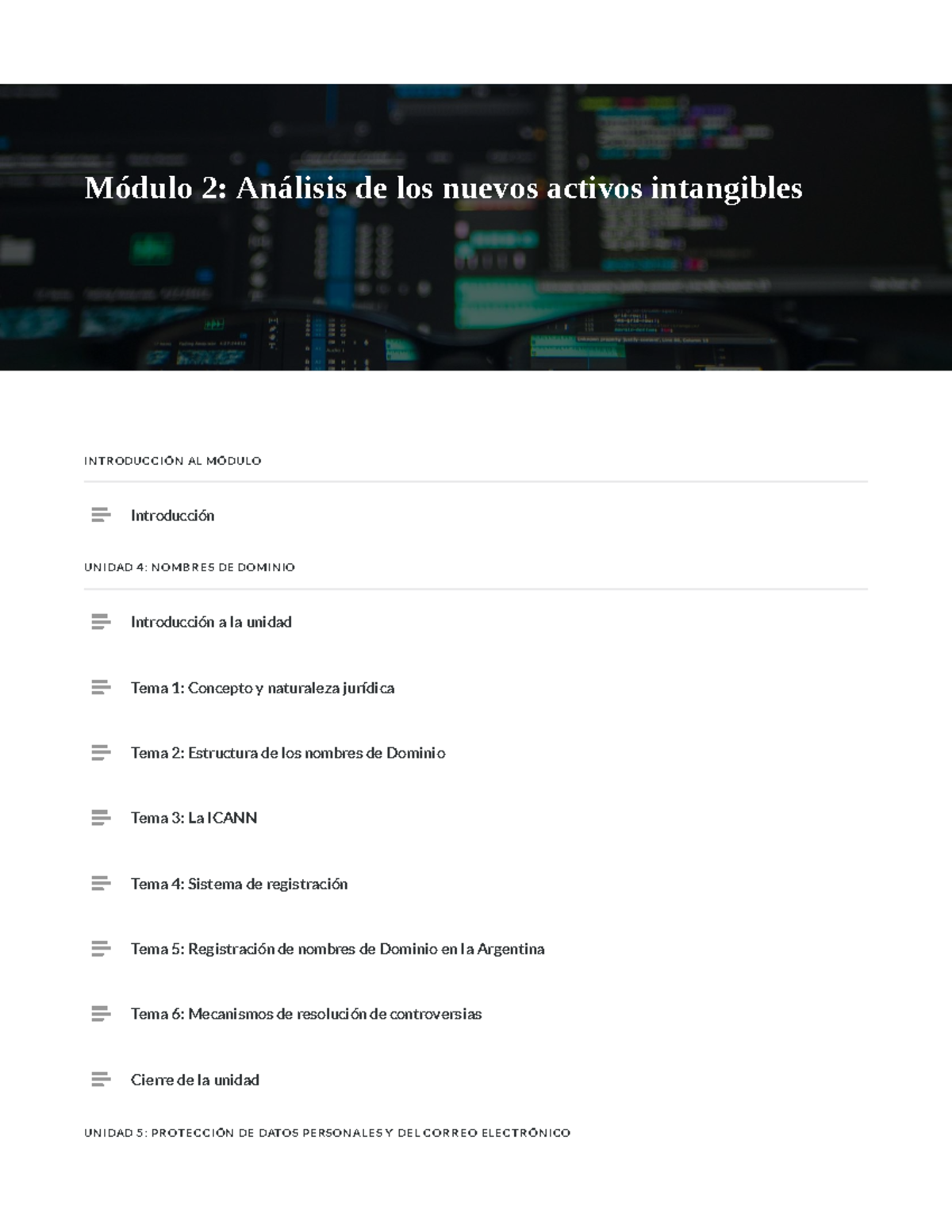 Modulo 2 analisis de los nuevos activos intangibles - INTRODUCCIÓN AL MÓDULO UNIDAD 4: NOMBRES ...
