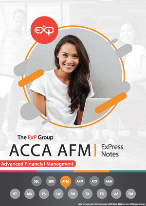 ACCA AFM course notes - Course Notes ACCA Advanced Financial Management ...