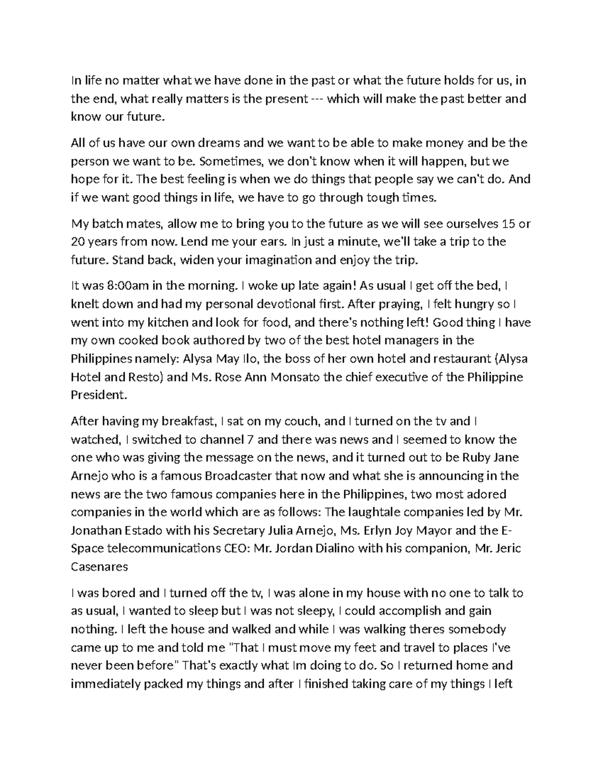 Class Prophecy 072607 - DESCRIPTION - In life no matter what we have ...