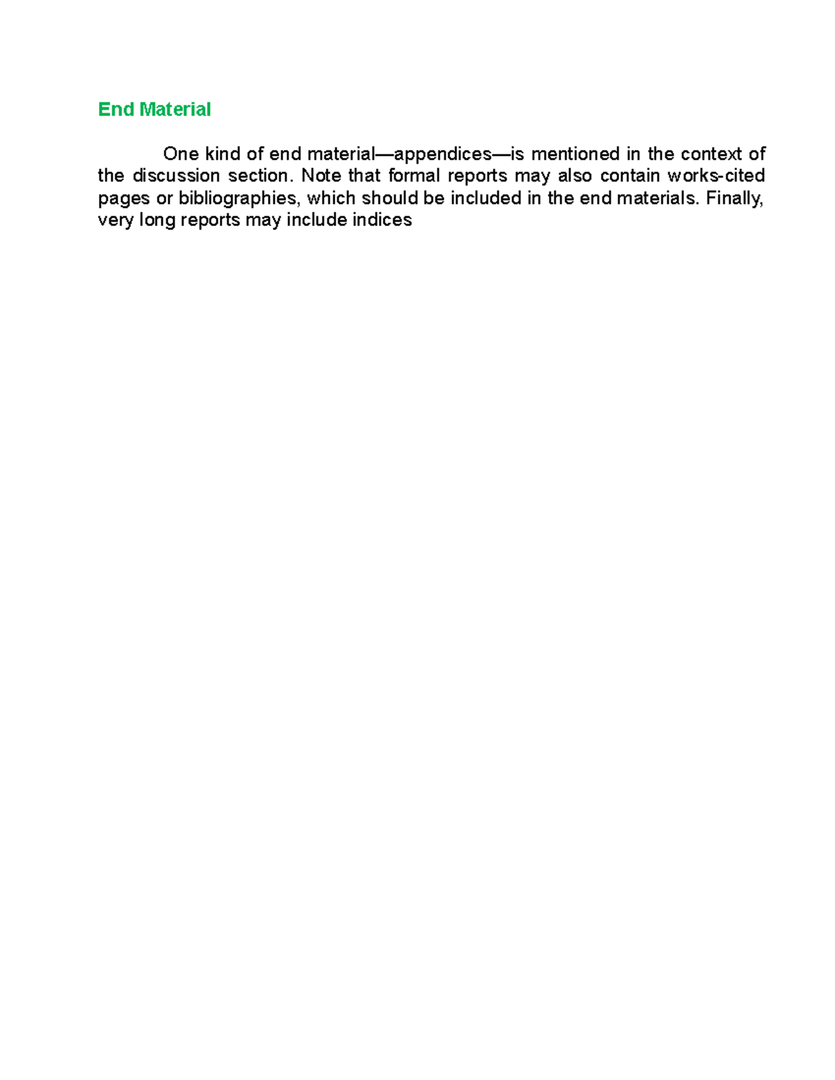 End Material - Bachelor of Secondary Education - End Material One kind ...