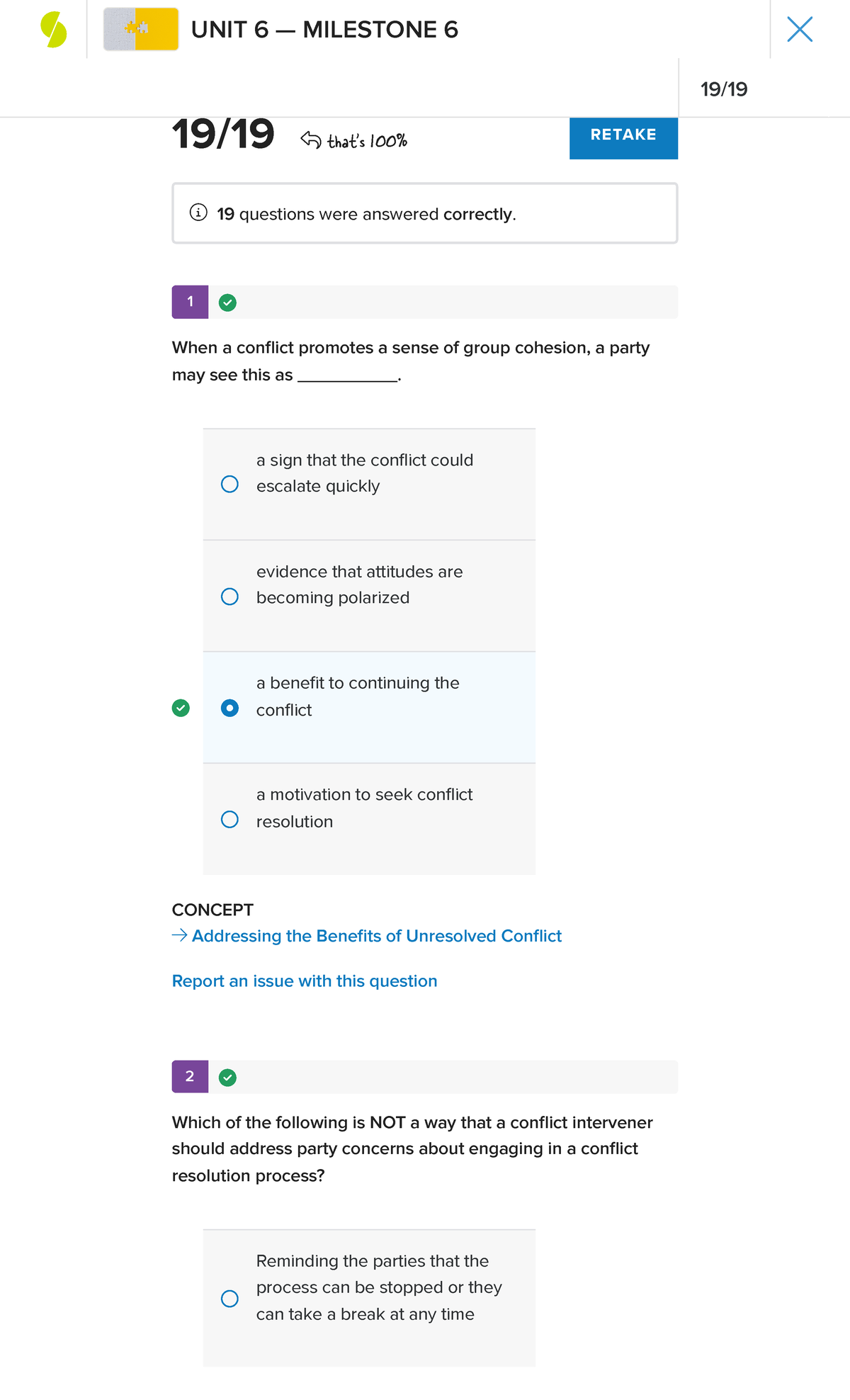 Sophia- Conflict Resolution Milestone 6 - 1 CONCEPT → Addressing the ...