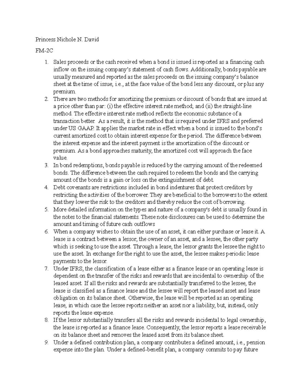 Dlo non-current liabilities - Princess Nichole N. David FM-2C Sales ...