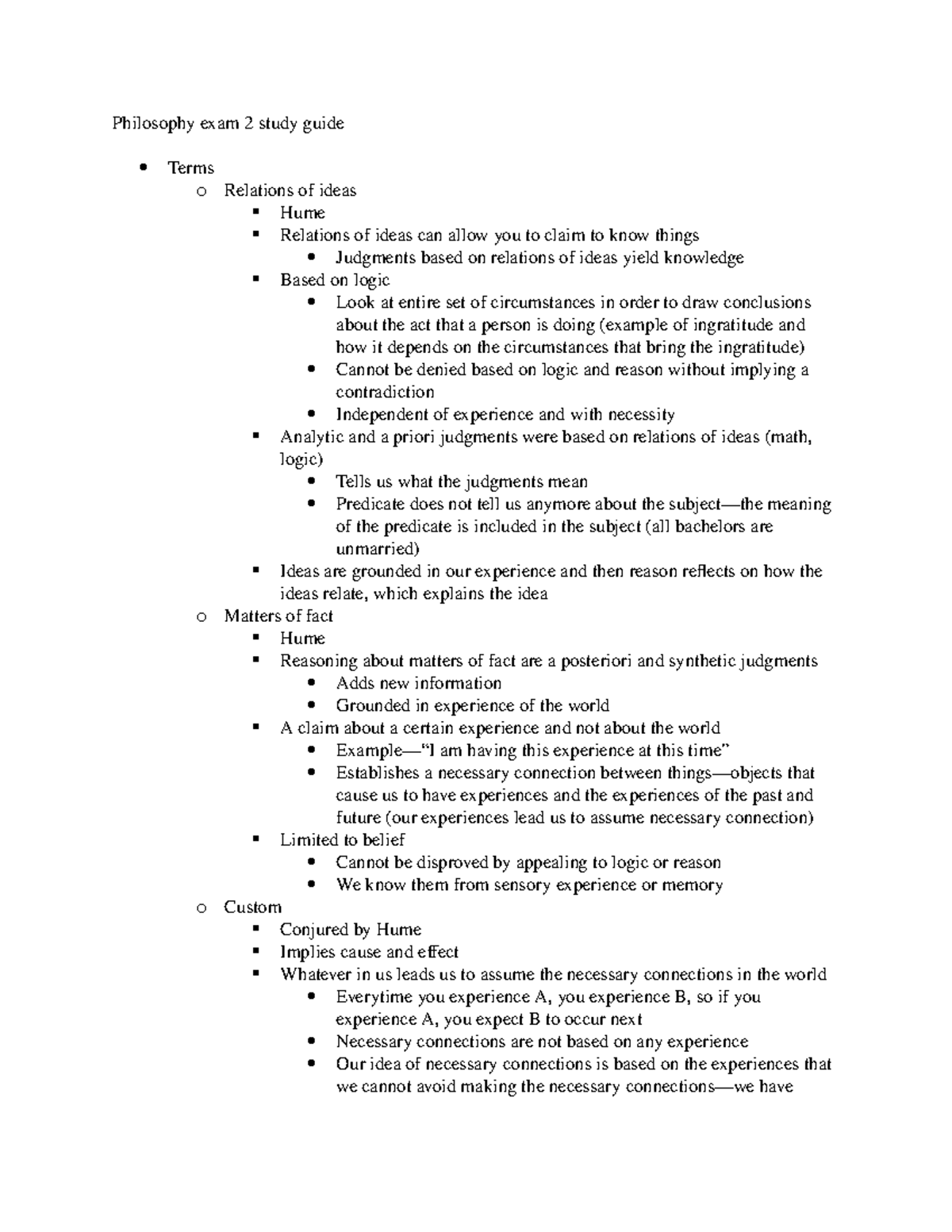 Exam 2 study guide - This document contains all of the notes for exam 2 ...