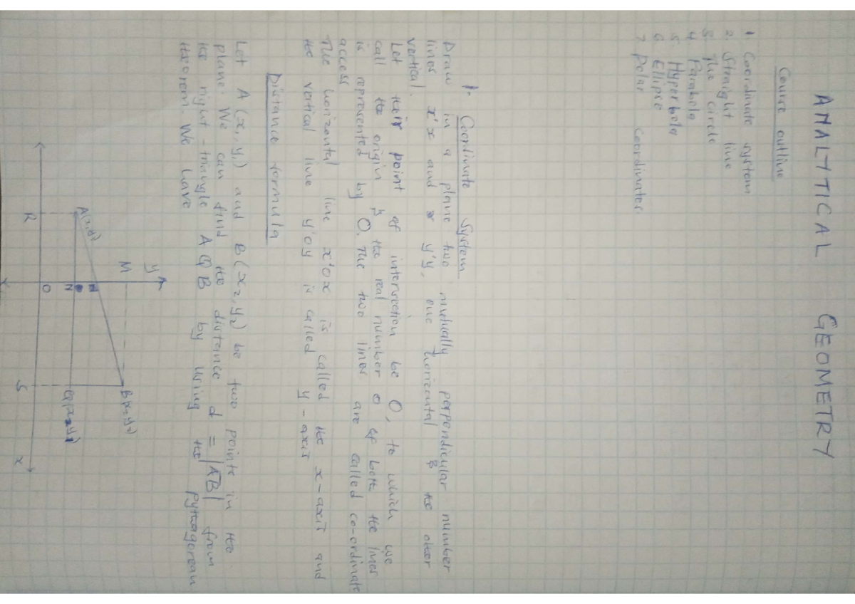 Analytical Geometry - research method - Studocu