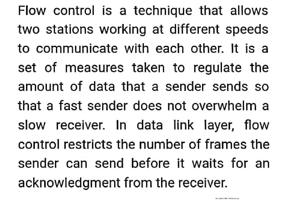 Flow Control - Computer Networking - Studocu