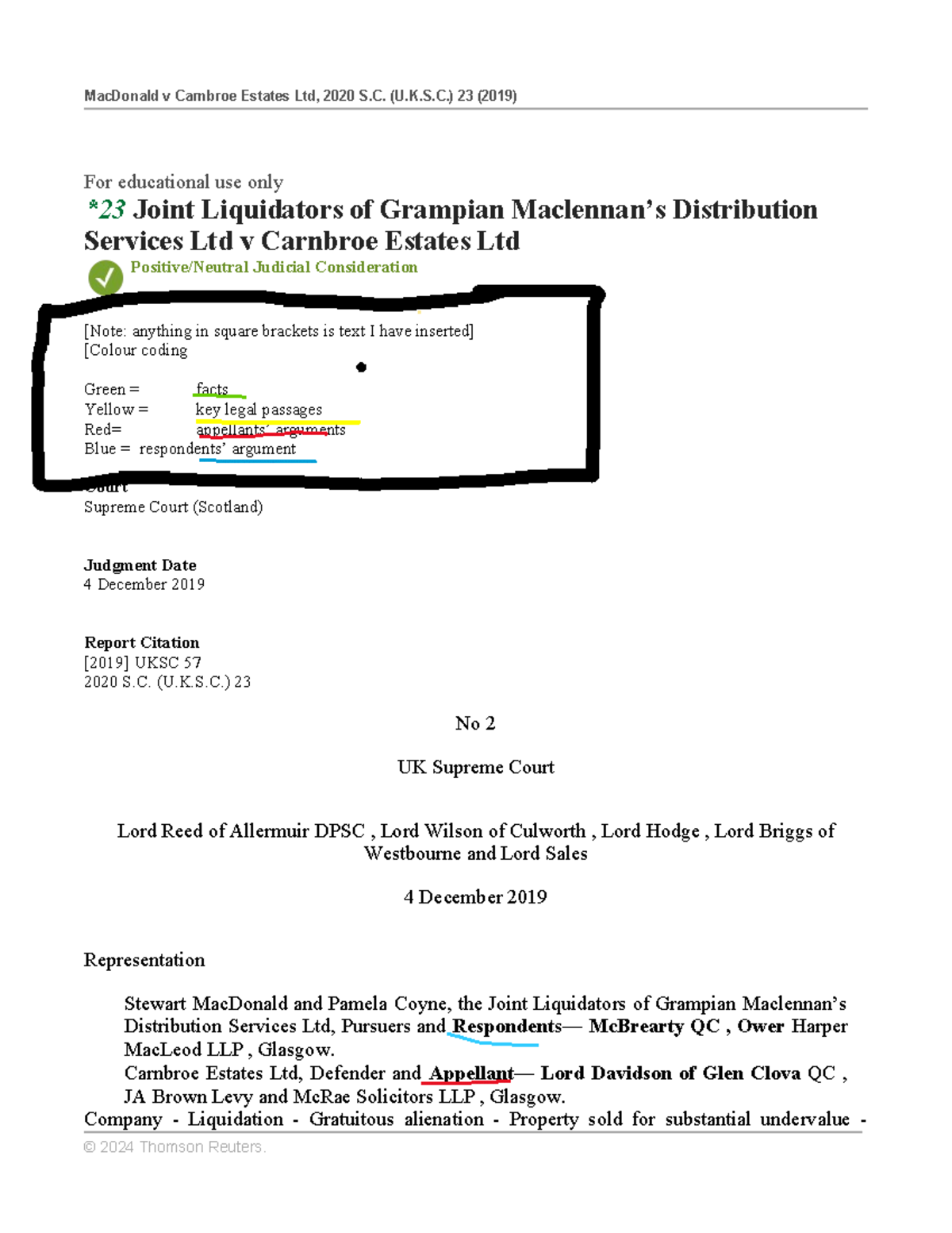 Mac Donald v Carnbroe Estates Ltd.doc(for upload) (highlighting) - For ...