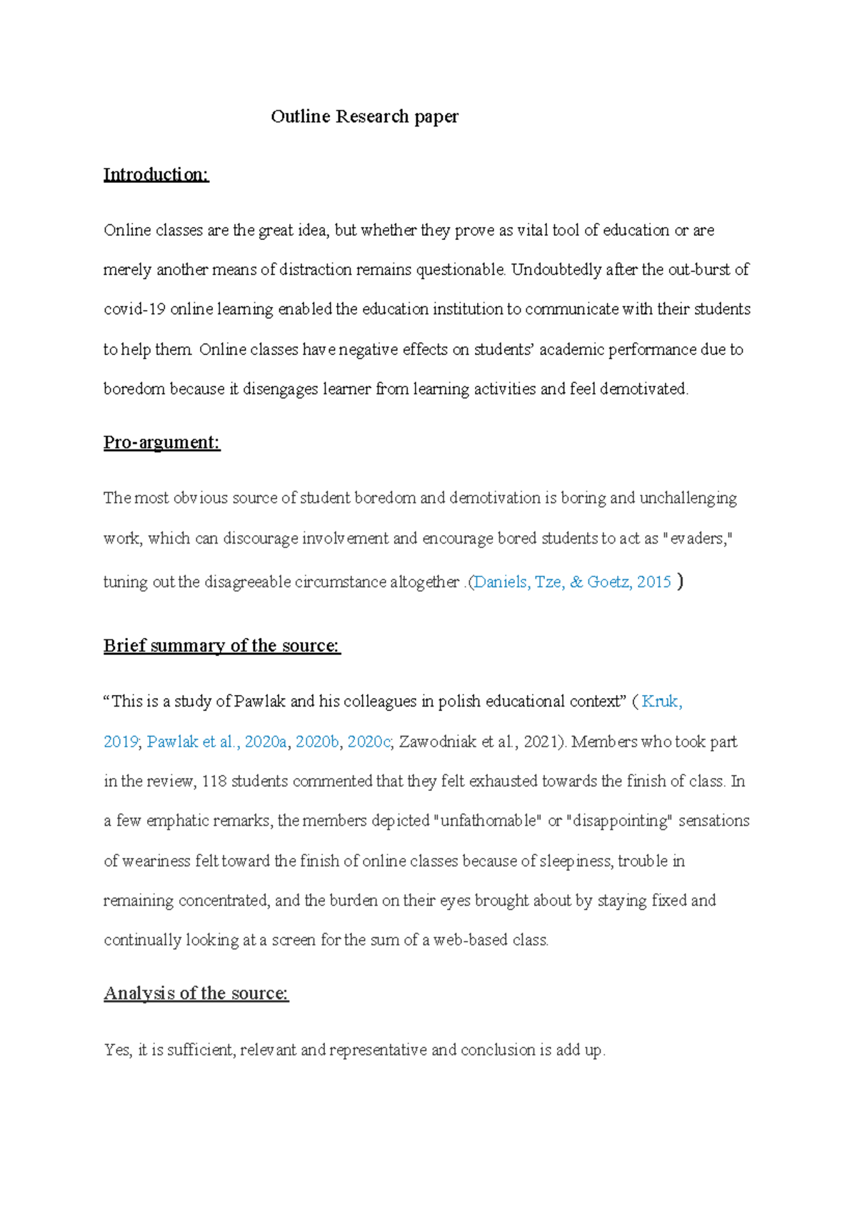 Outline Research paper 2222222222 - Outline Research paper Introduction ...