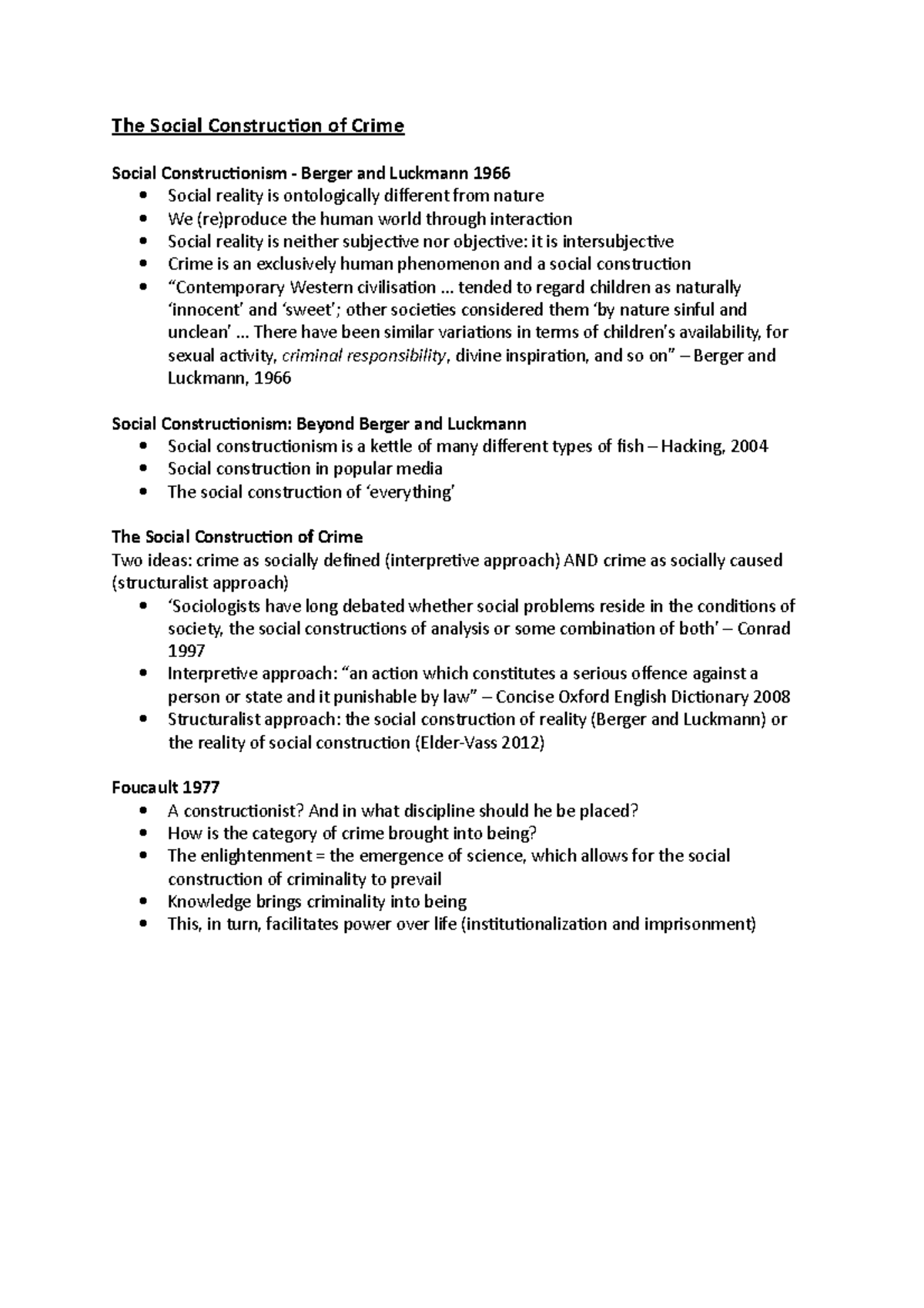 The Social Construction of Crime - The Social Construcion of Crime ...