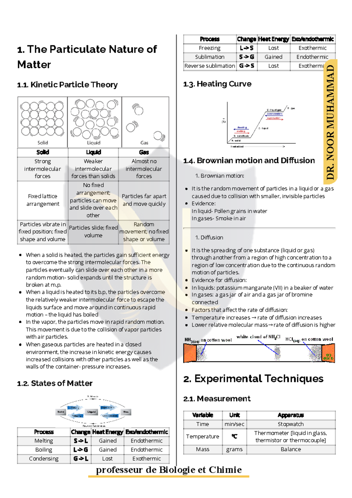 Caie igcse chemistry 0620 theory v2 - 1. The Particulate Nature of ...