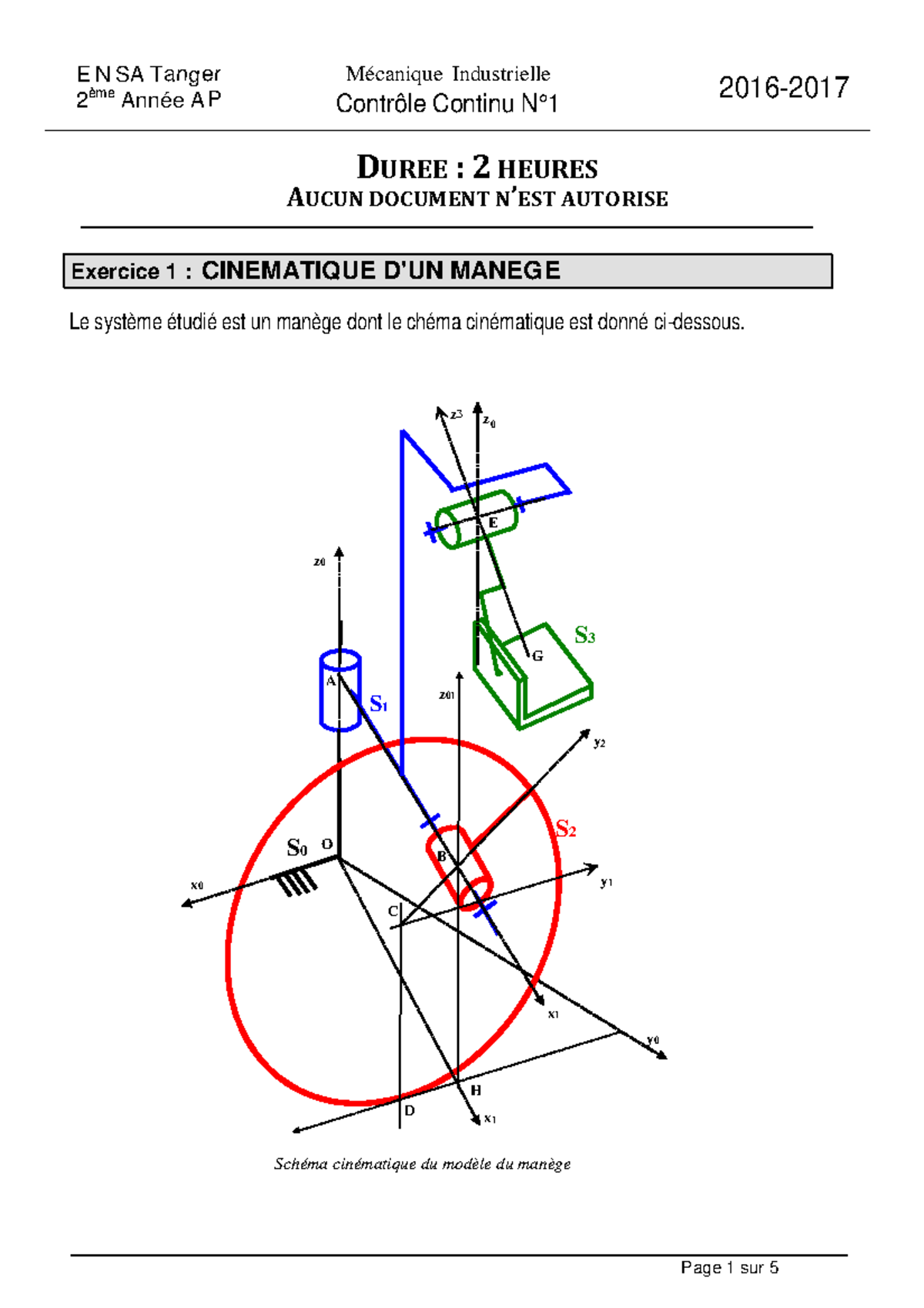 CC1 16-17 - controle continue 5 mécanique de solide _ partie cinétique ...