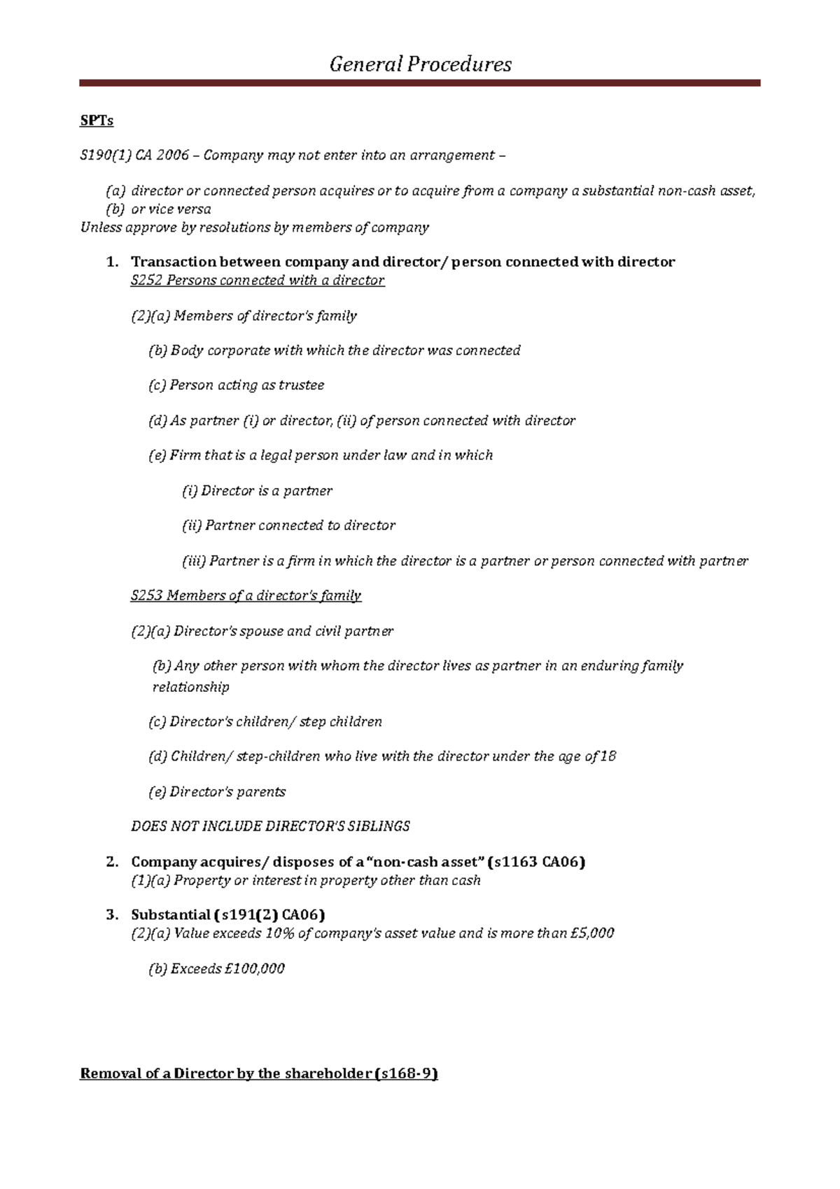 General Procedures - LPC Checklist - General Procedures SPTs S190(1) CA ...