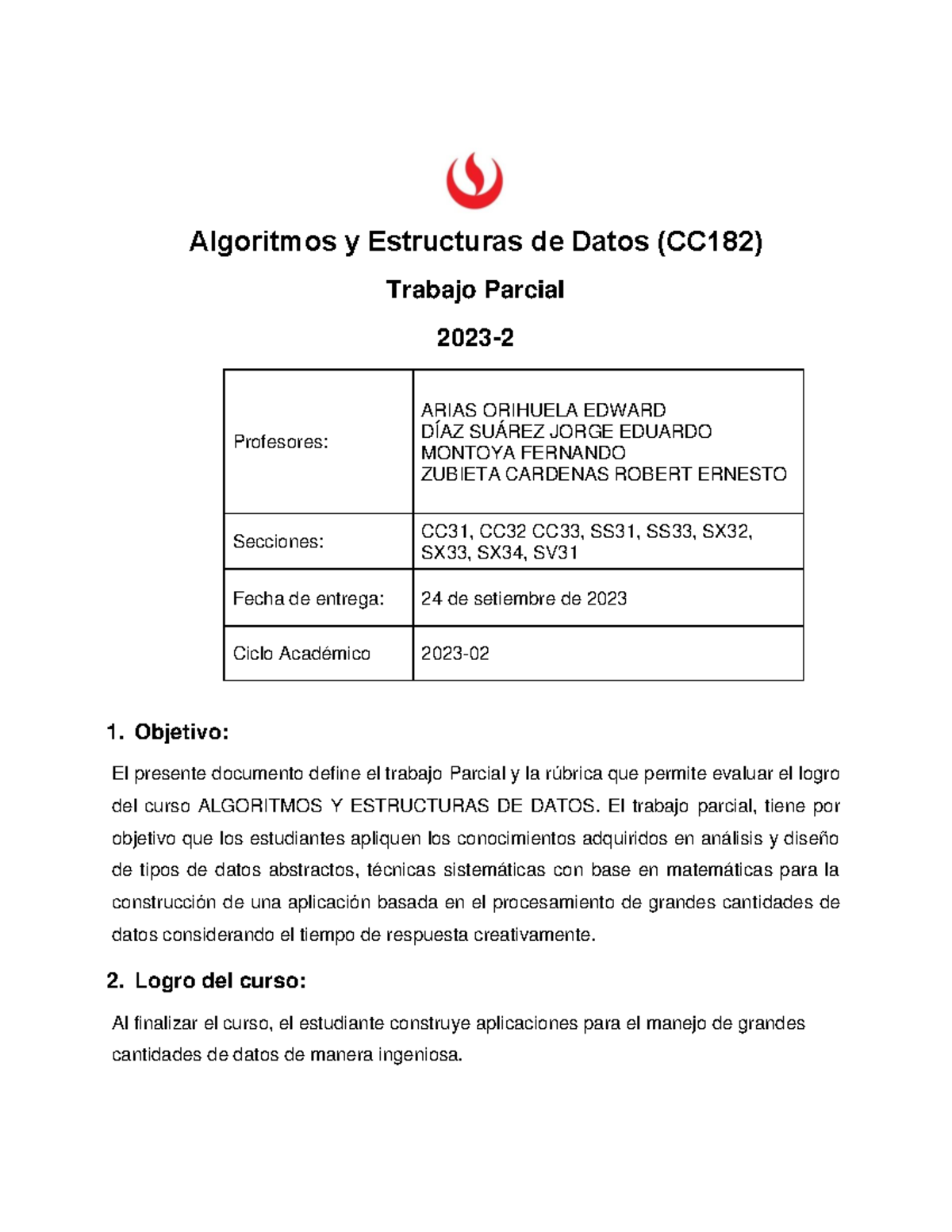 CC182 - TP - Algoritmos y Estructuras de Datos 2023-2 - Algoritmos y ...